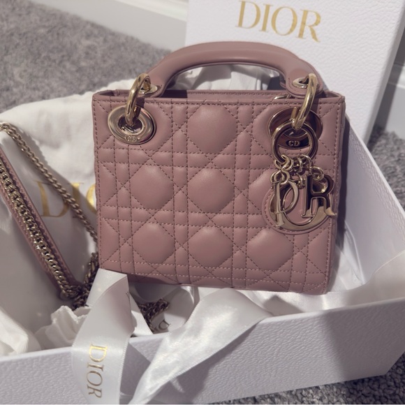 Dior | Bags | Lady Dior Mini Blush Color With Gold Hardware | Poshmark